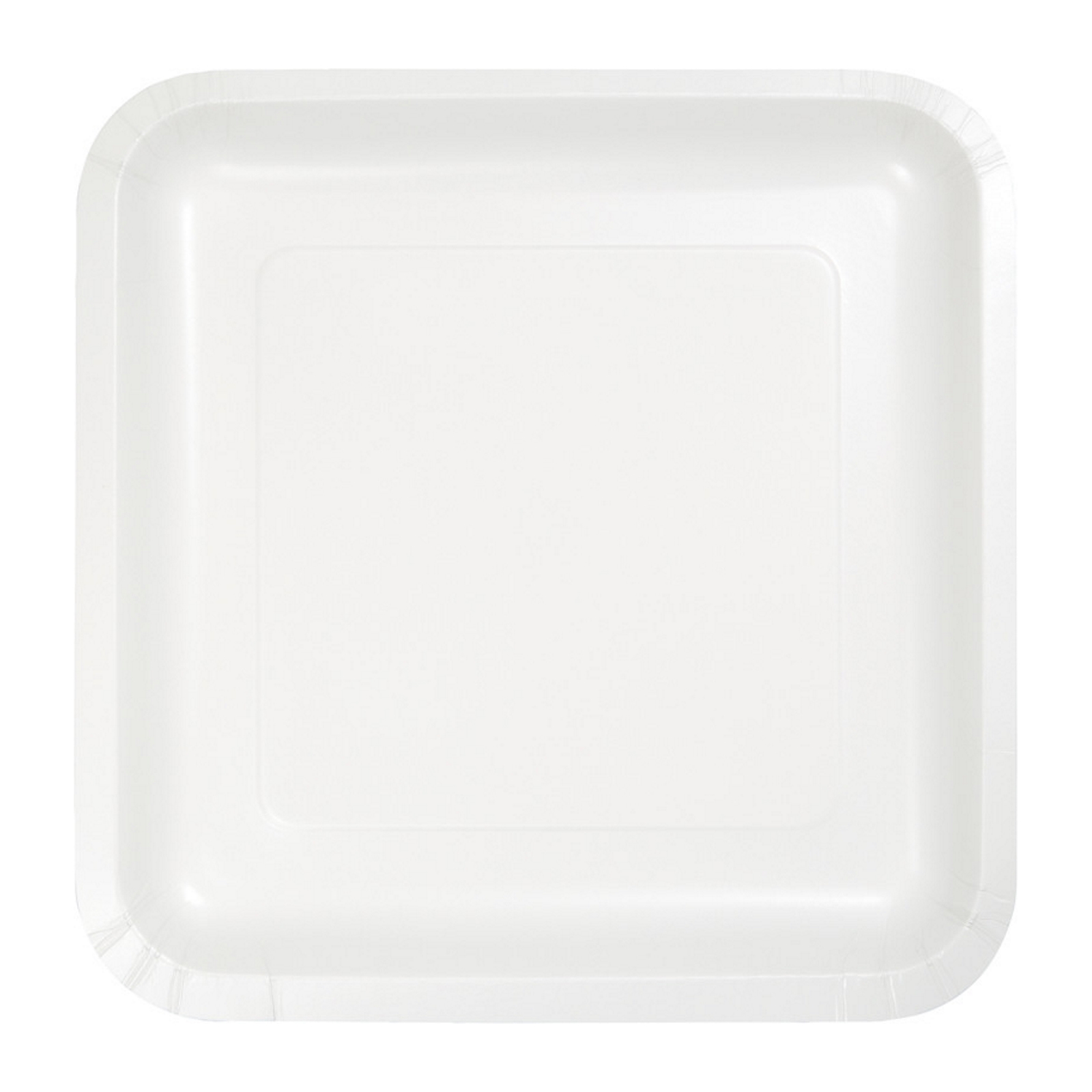 White Square Paper Plates 18cm (Pack of 18) - Discount Party Supplies