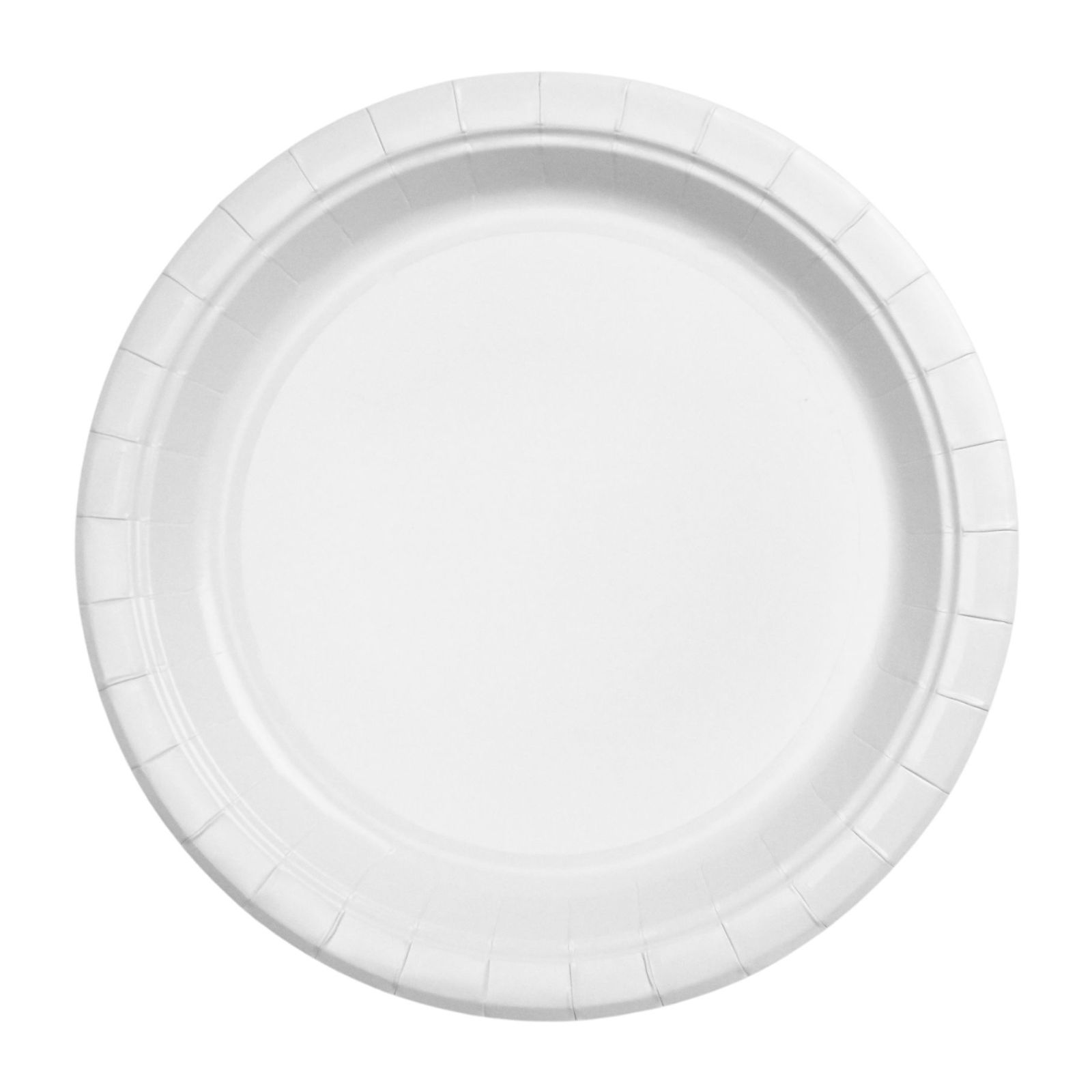 White Small Paper Plates (Pack of 12) - Discount Party Supplies