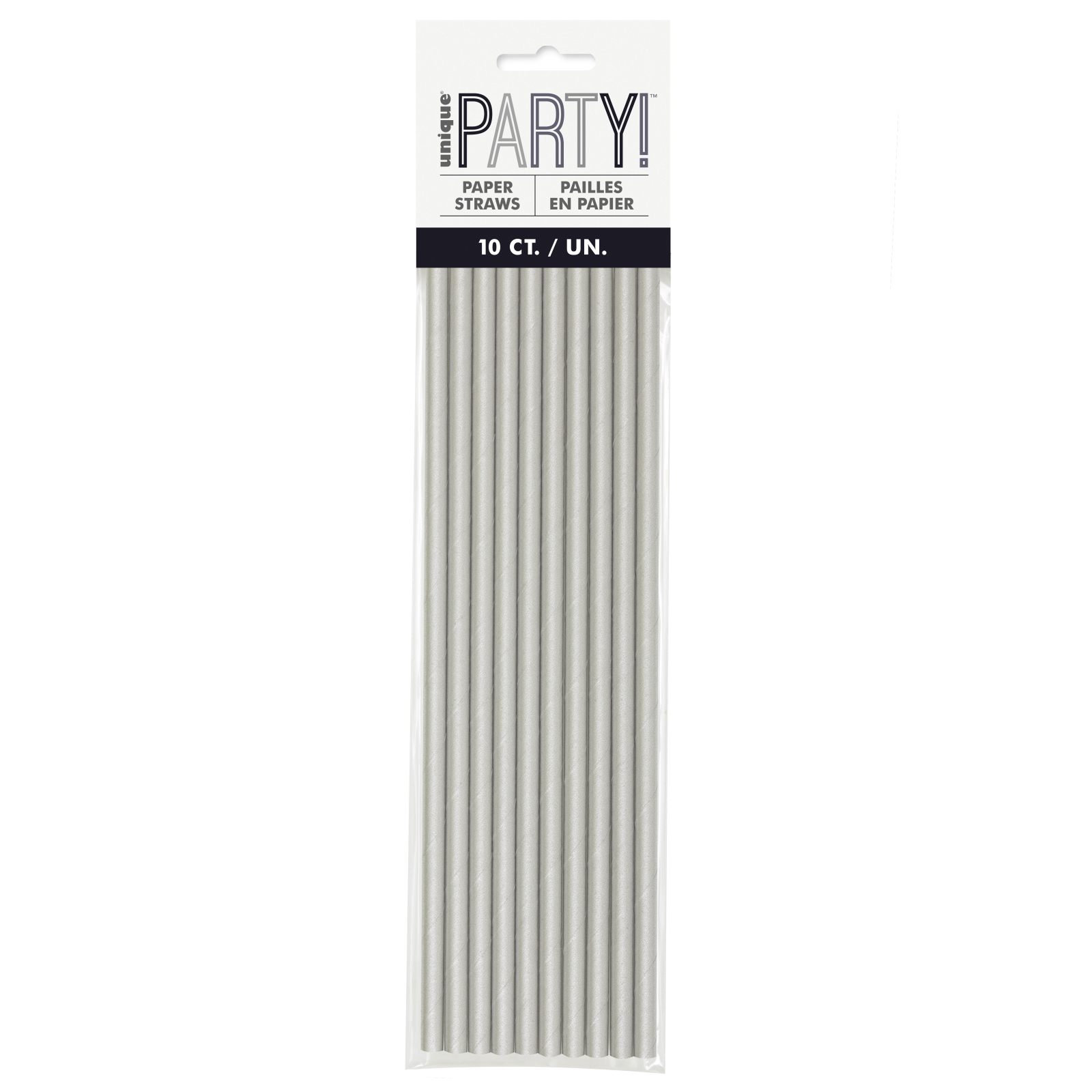 Silver Paper Straws (Pack of 10) | Silver Party Supplies | Coloured ...