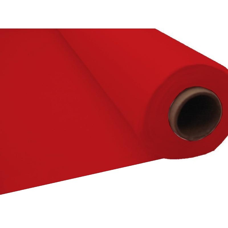 Red Plastic Table Roll Tablecloth 30m - Discount Party Supplies