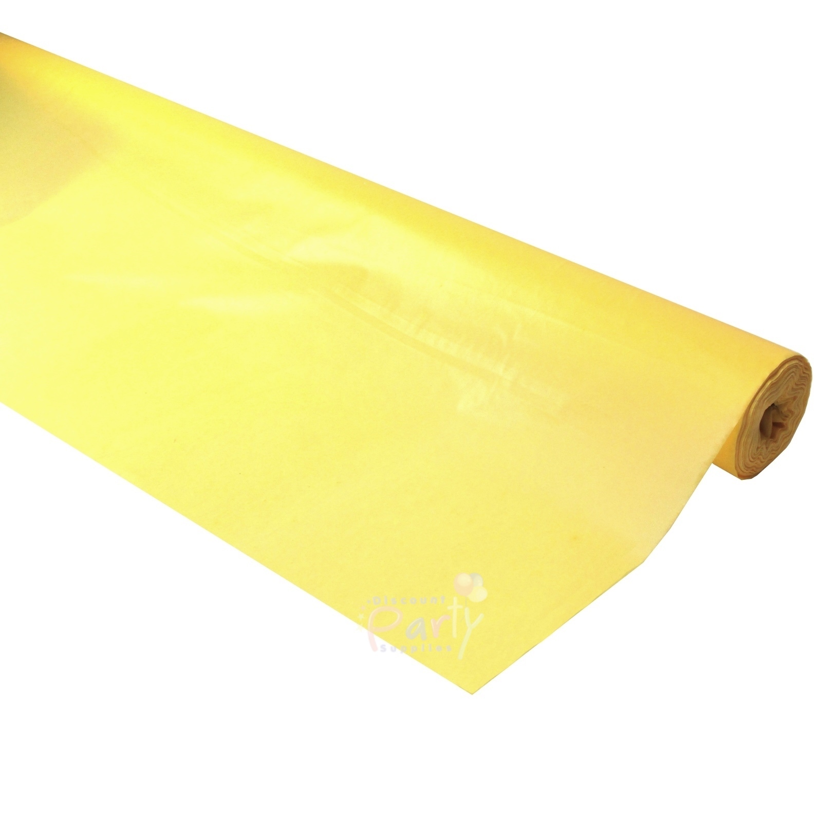 Yellow Plastic 30m Table Roll - Discount Party Supplies