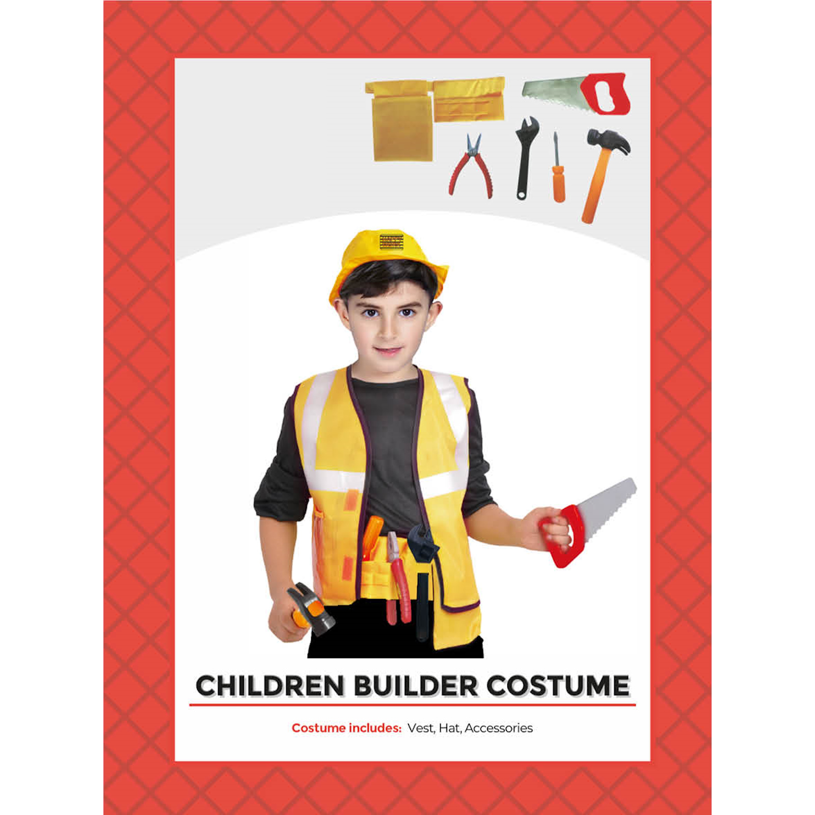 Builder Kids Costume | Construction Party Supplies | Boys Birthday ...