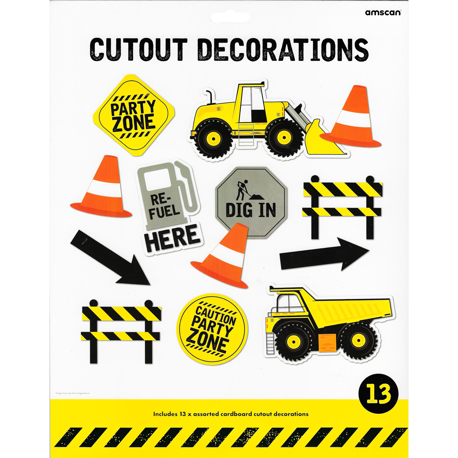 Construction Cutout Wall Decorations (Pack of 13) | Construction Party ...