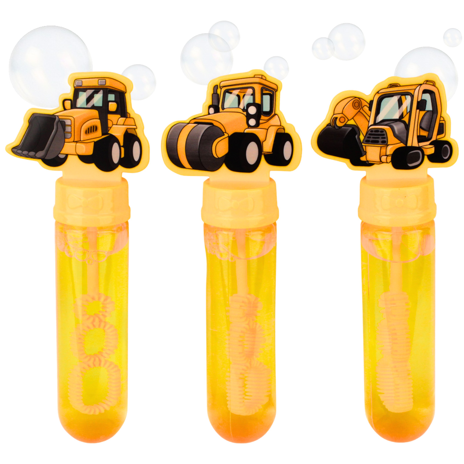 Pack of 3 Construction Bubble Tubes - Discount Party Supplies