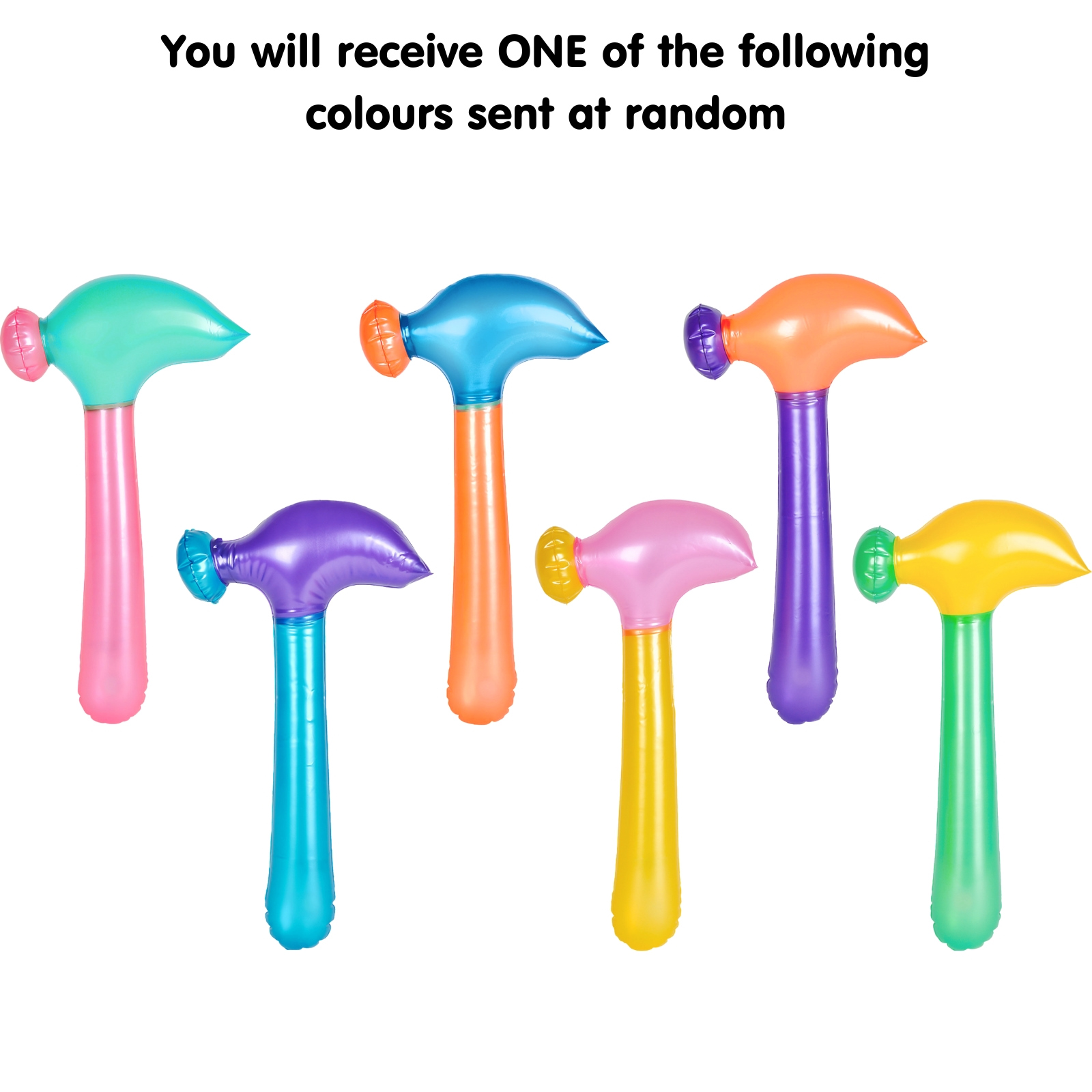 Neon and Metallic Inflatable Hammer (One Only) | Construction | Boys ...