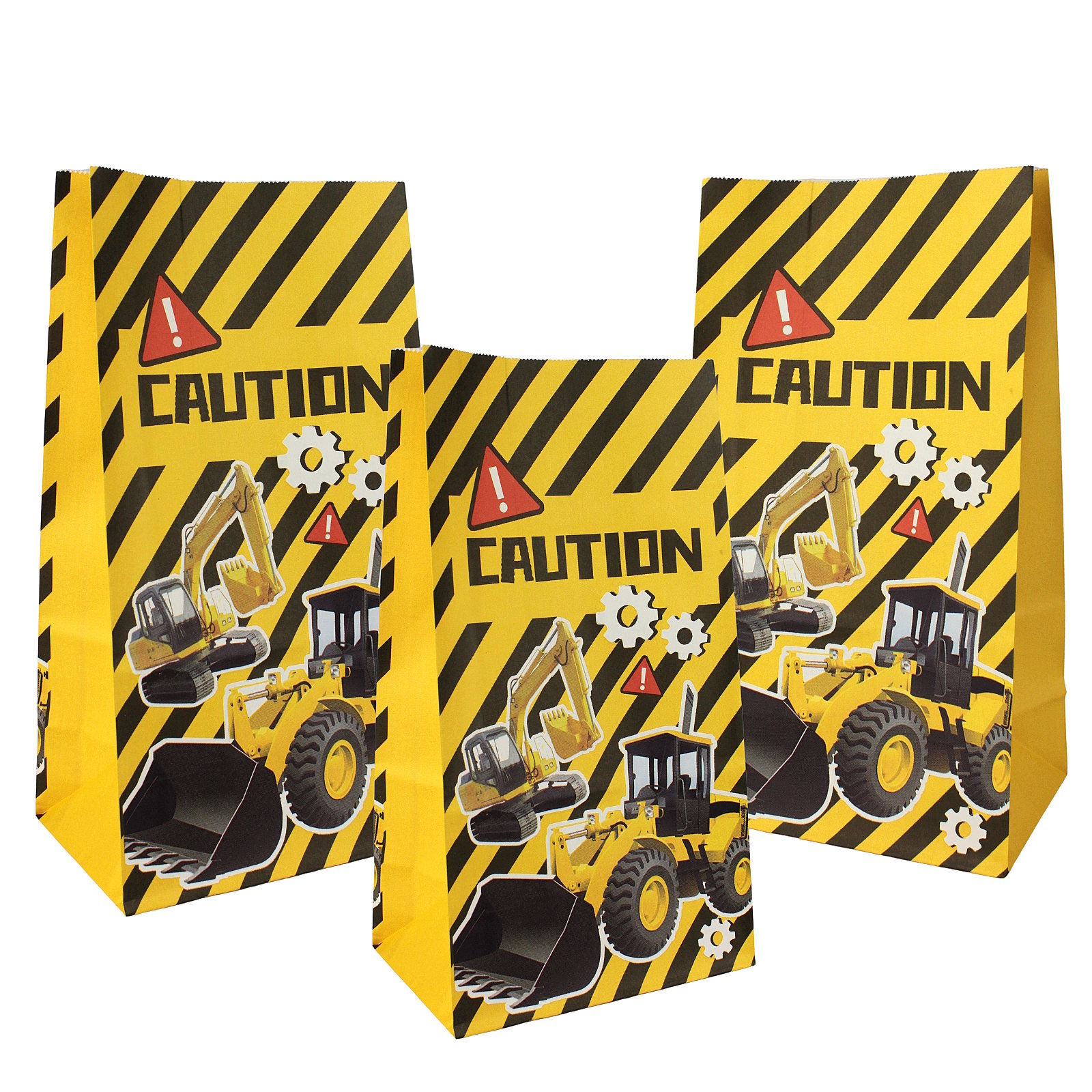 Construction Paper Party Bags With Stickers (Pack of 12) - Discount ...