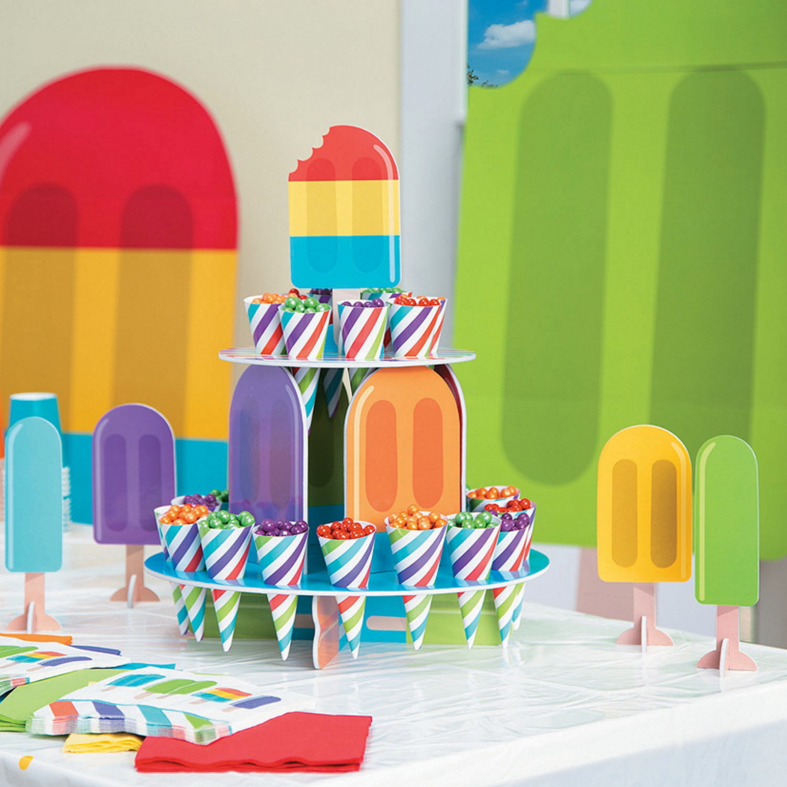 Ice Pop Party Treat Stand with Cones | Candy Shoppe Party Supplies ...