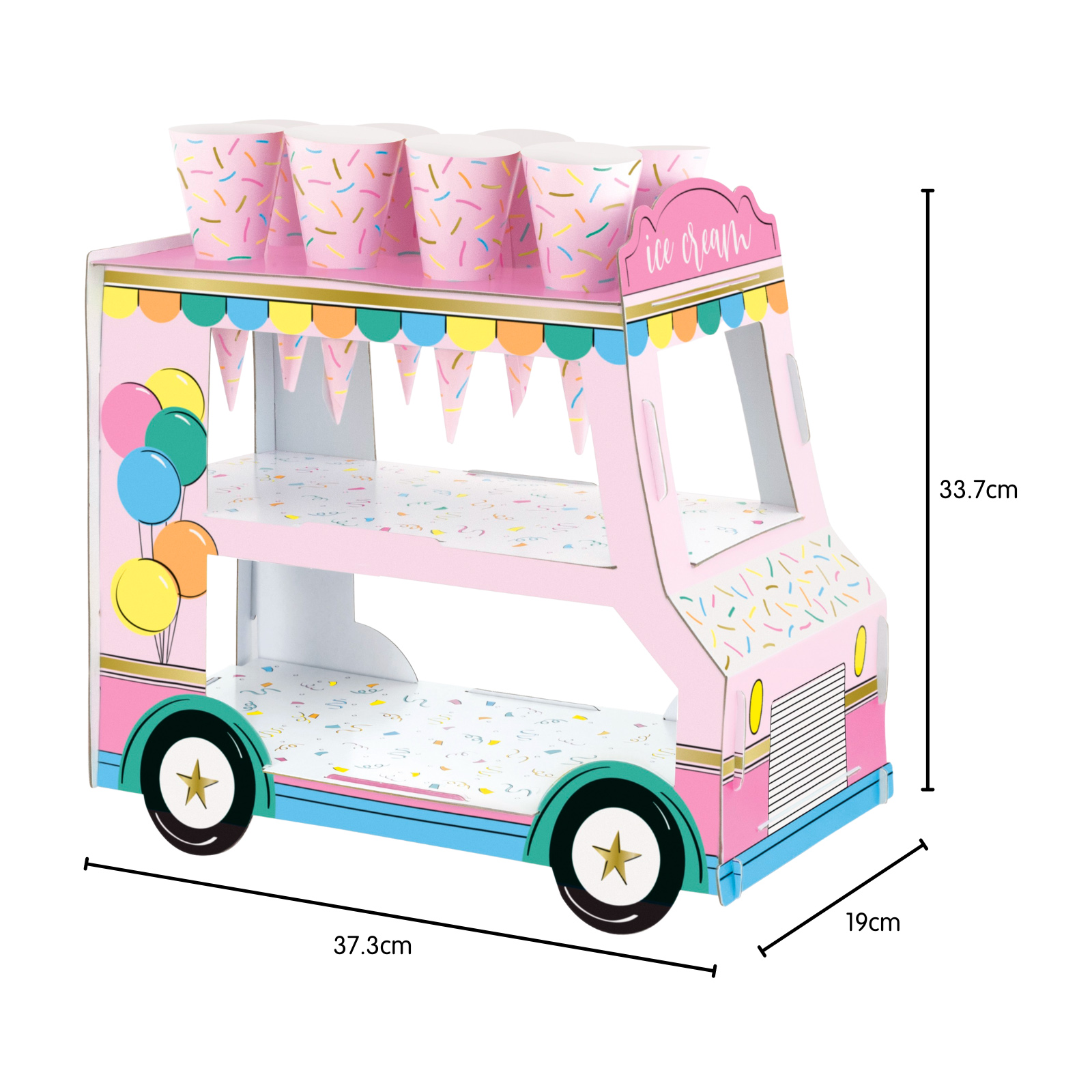 Rainbow Birthday Sweets Ice Cream Van Treat Stand | Candy Shoppe ...
