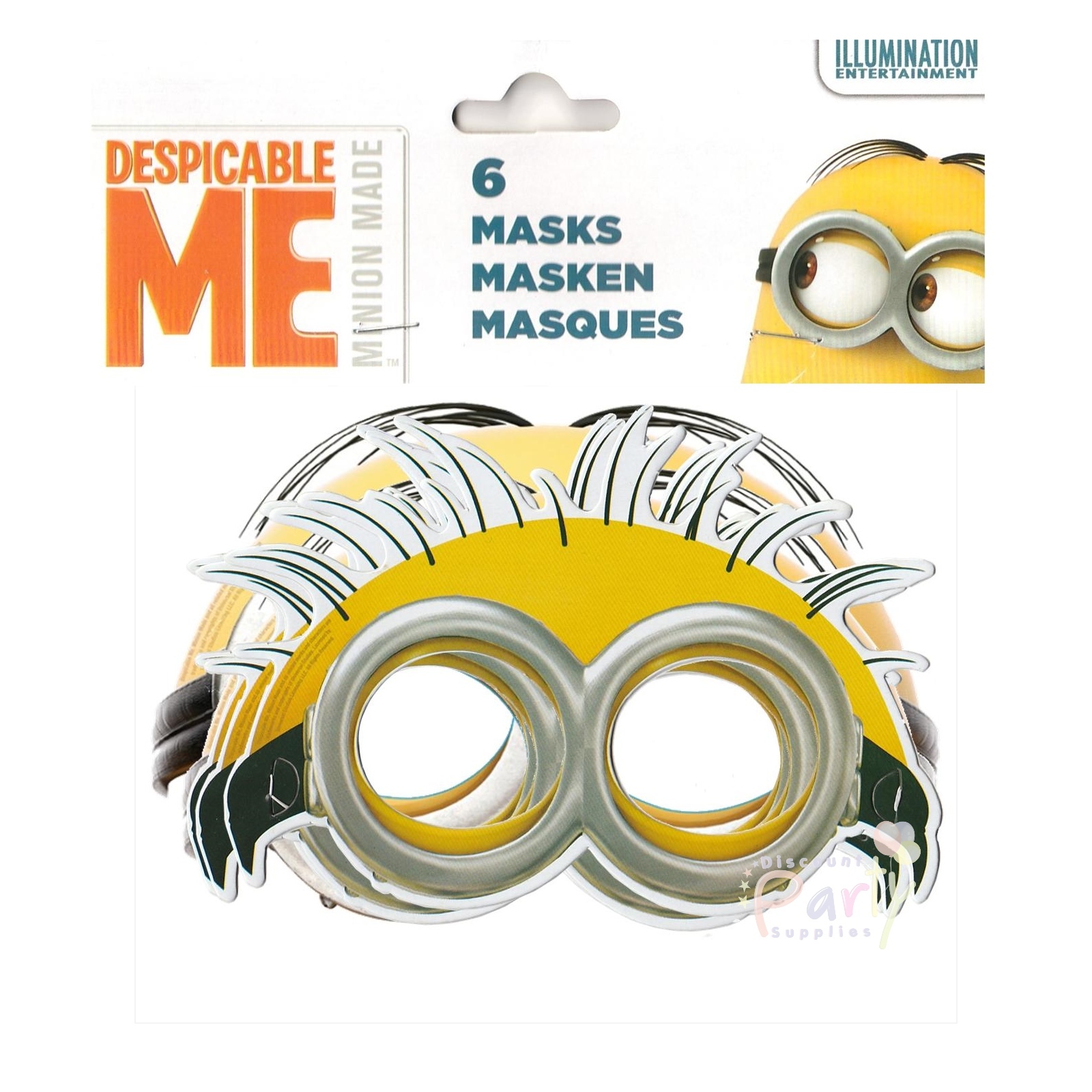Minions Party Masks (Pack of 6) | Minions | Boys and Girls Birthday ...
