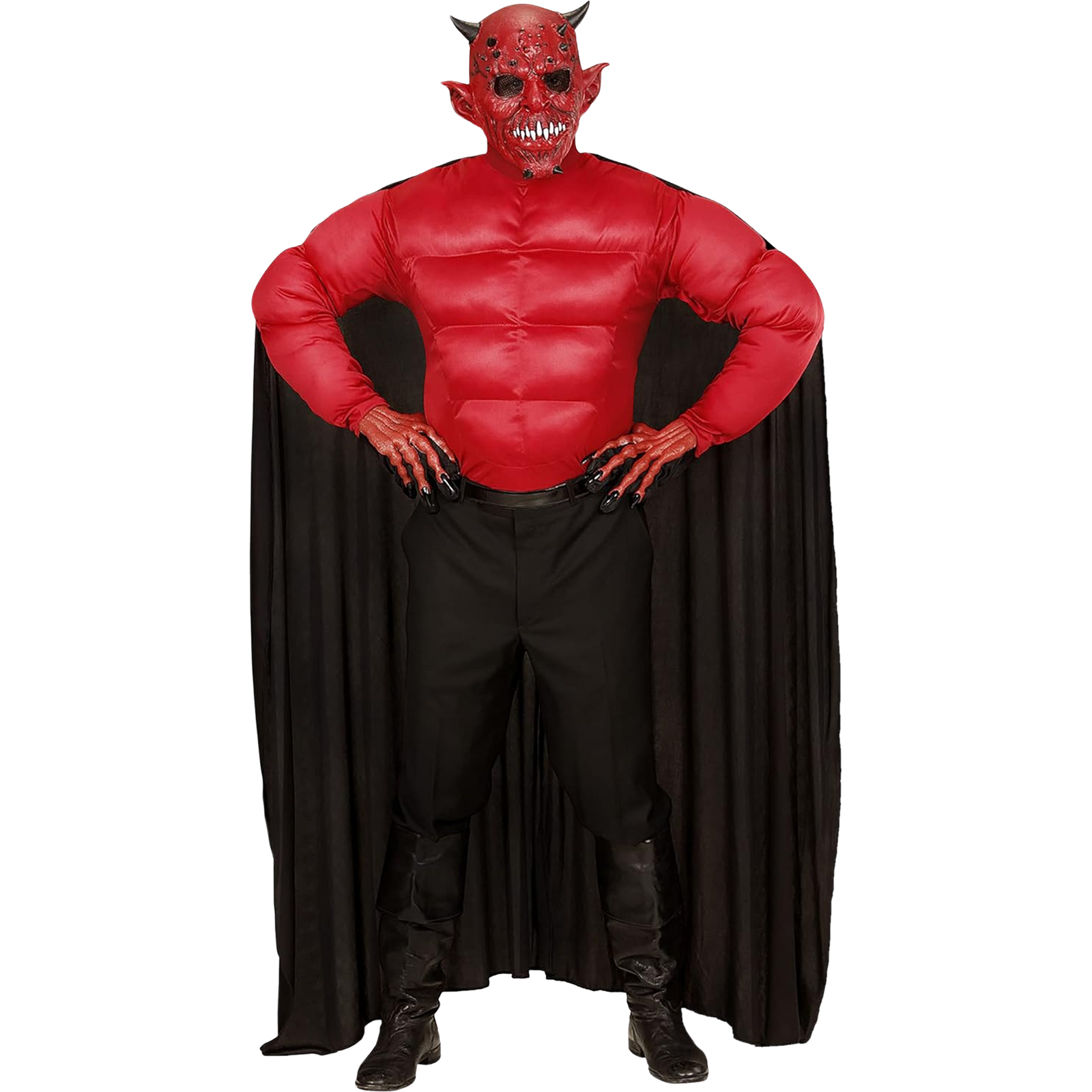 Men's Devil Muscle Shirt With Cape Costume - Discount Party Supplies
