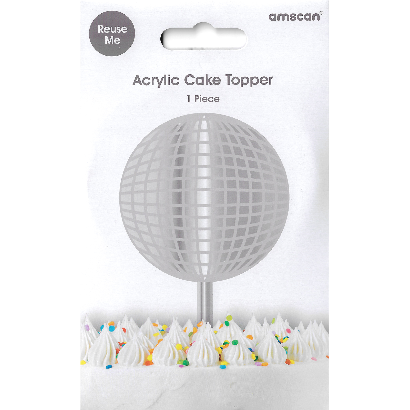 Disco Mirror Ball 2D Acrylic Cake Topper | 70's Disco | Themed Party ...