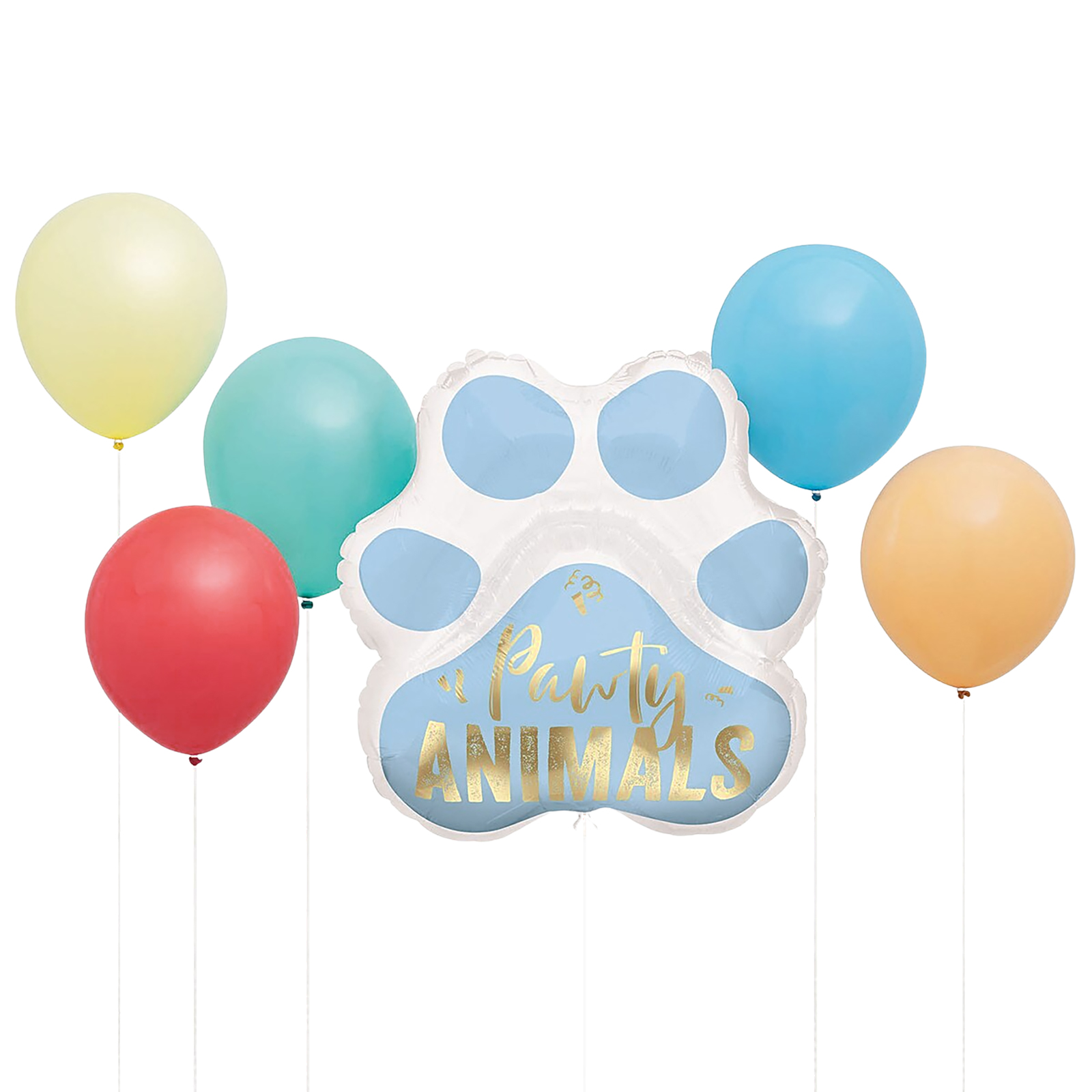Pawty Animals Foil Helium Balloon Bouquet - Discount Party Supplies
