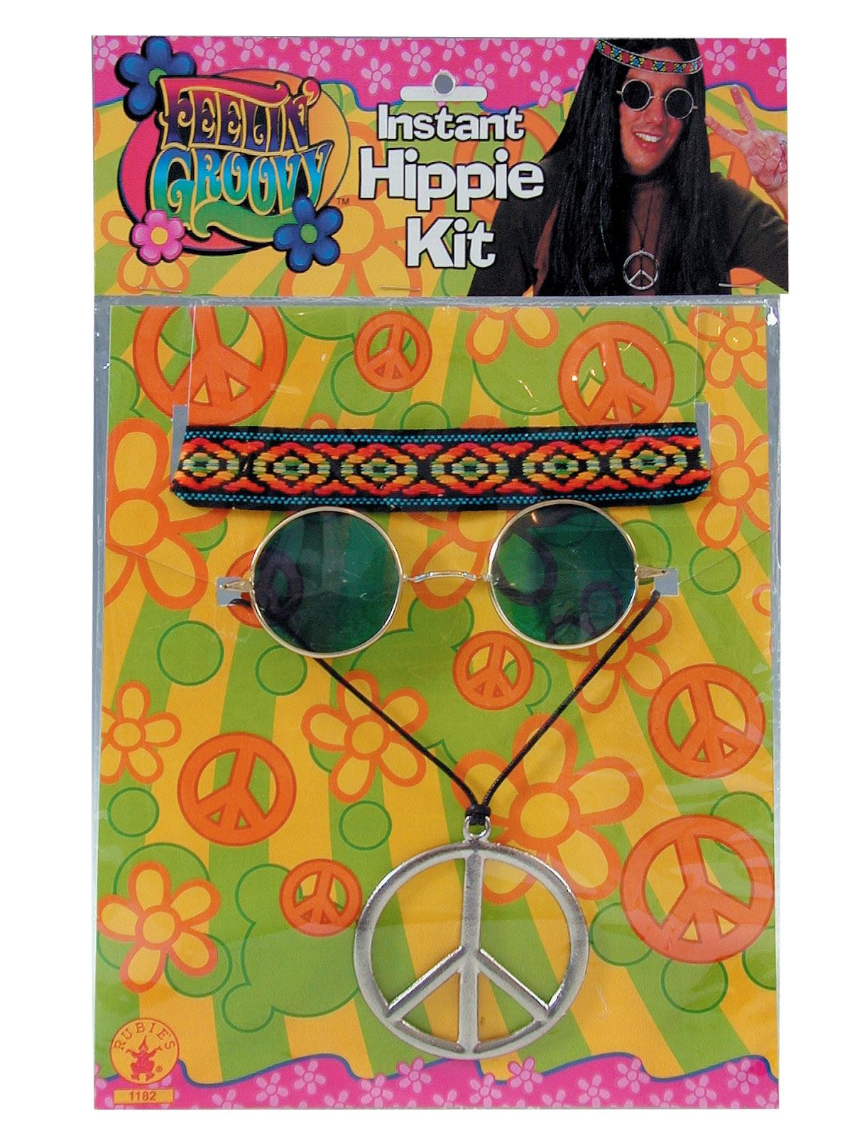 Feelin' Groovy Instant Hippie Adult Costume Kit - Discount Party Supplies