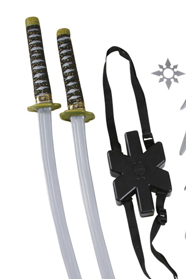 Ninja Double Sword Six Piece Weapon Costume Accessory Set - Discount ...