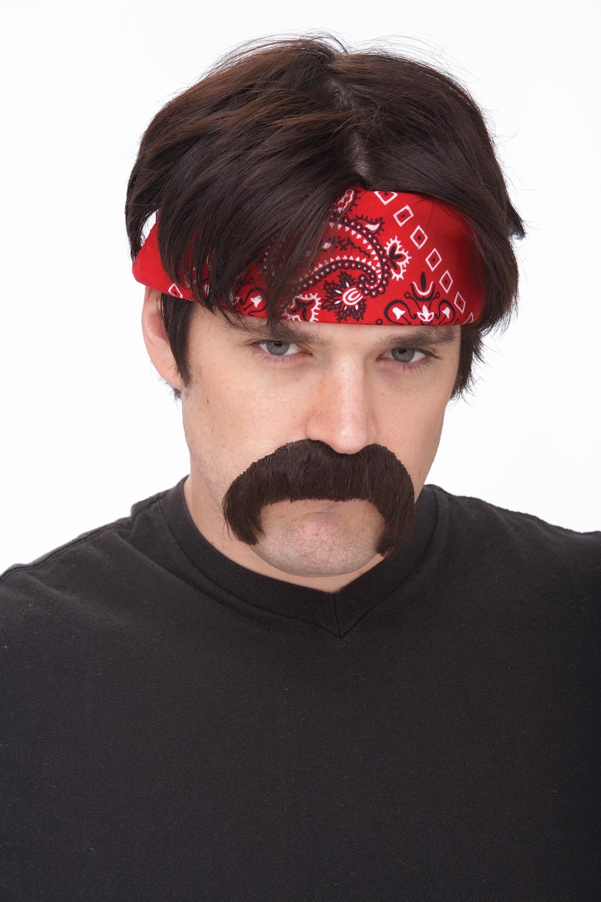 Biker Brown Mustache Adult Costume Accessory | Discount Party Supplies ...