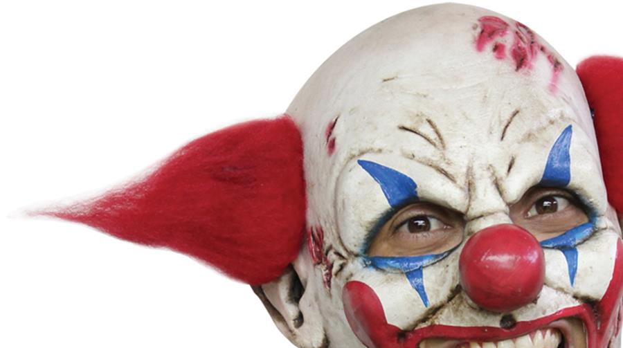 Clown Deluxe Chinless Adult Mask - Discount Party Supplies