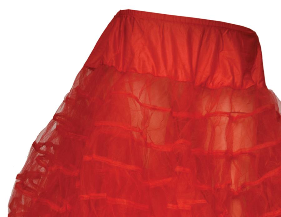 Red Knee-Length Petticoat Adult Costume Accessory - Discount Party Supplies