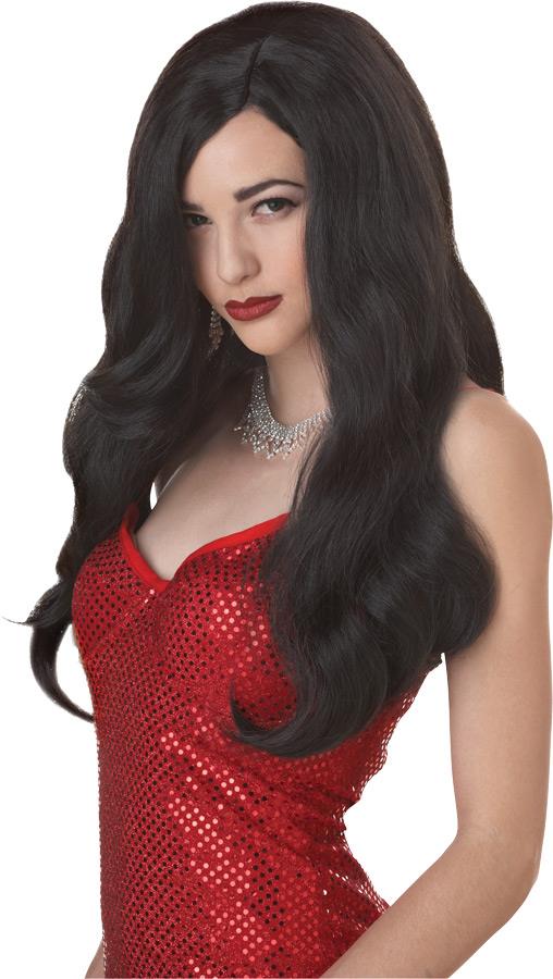 Silver Screen Sinsation Movie Star Black Adult Wig - Discount Party ...