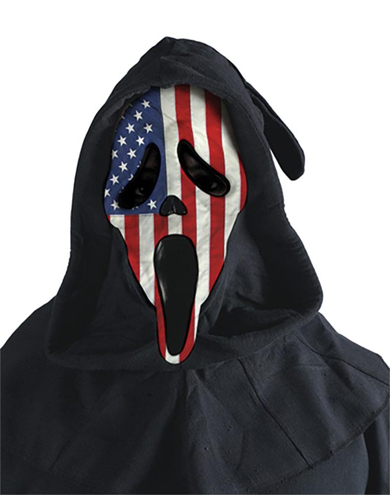 Scream Ghost Face USA Flag Adult Mask - Discount Party Supplies