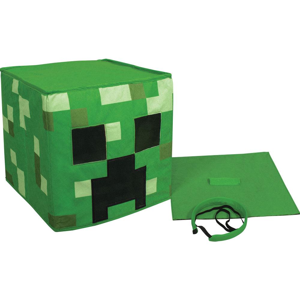 Minecraft Creeper Block Head Headpiece Adult Costume Accessory | Discount Party Supplies ...