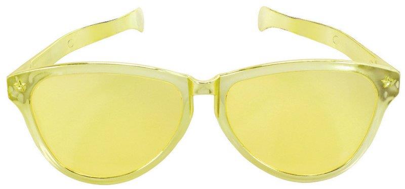 Gold Giant Plastic Sunglasses Adult Costume Accessory - Discount Party ...