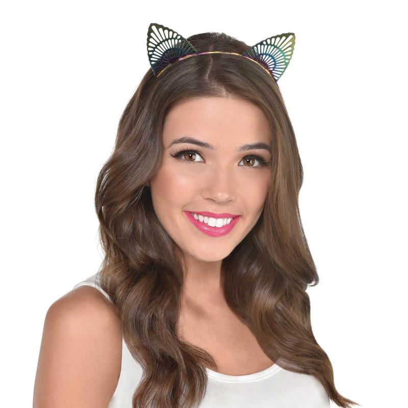 Cat Ears Filigree Headband Adult Costume Accessory - Discount Party ...