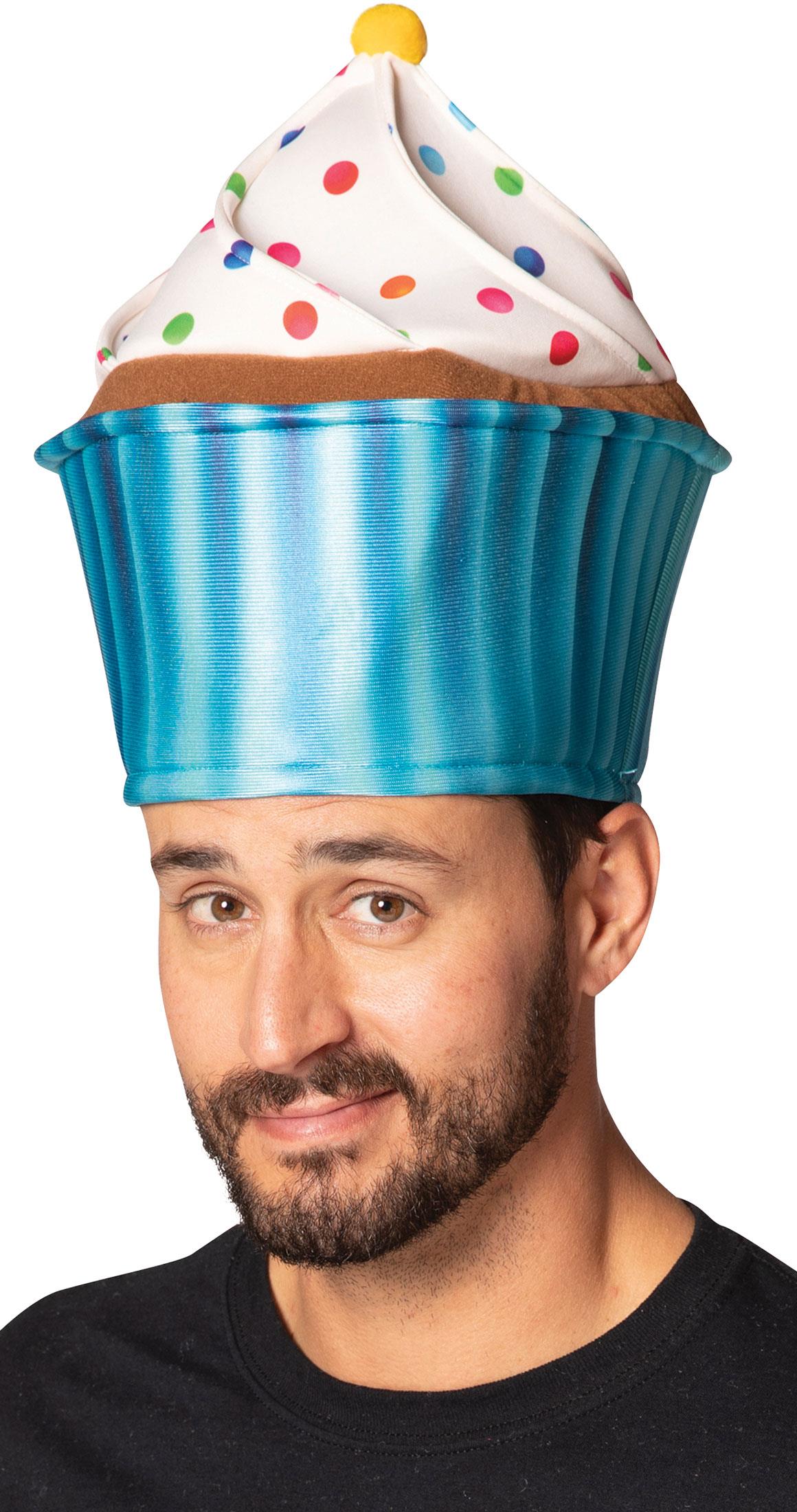Blue Cupcake Adult Hat - Discount Party Supplies