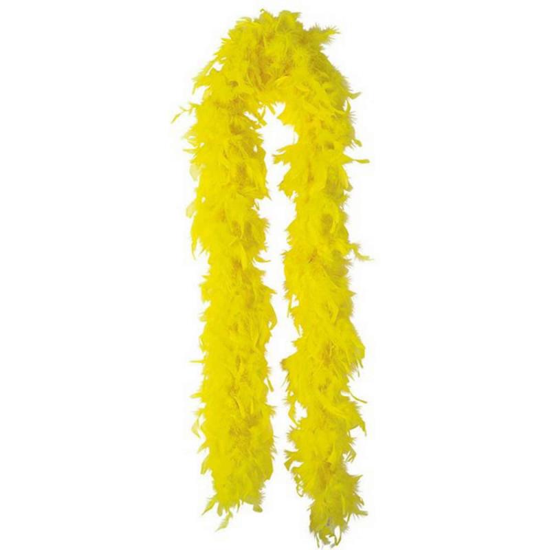 Yellow Feather Boa Adult Costume Accessory - Discount Party Supplies