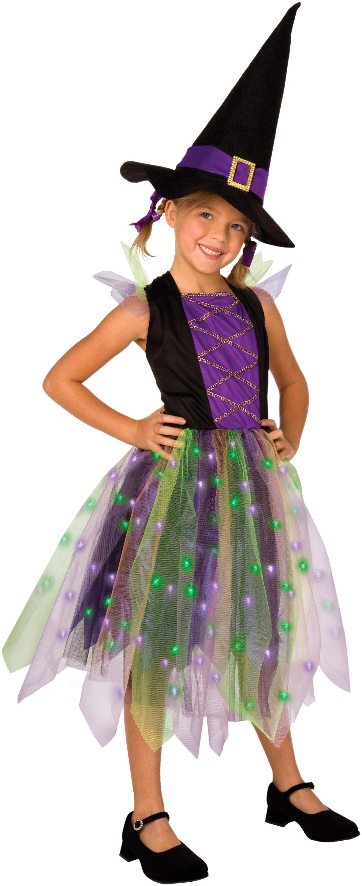 Light-Up Rainbow Witch Child Costume | Discount Party Supplies - Discount Party Supplies