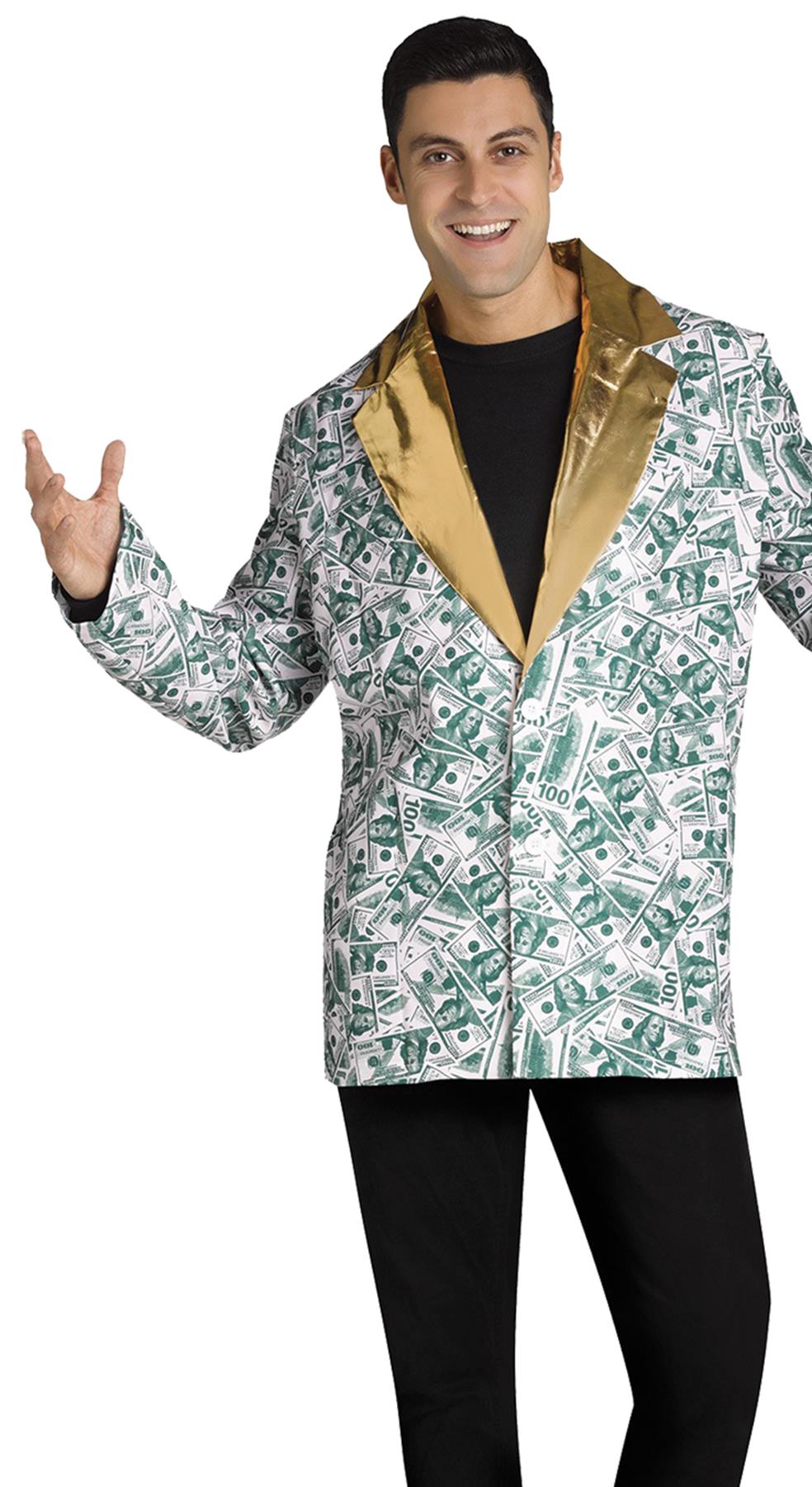 C-Note Money Jacket Adult Costume - Discount Party Supplies