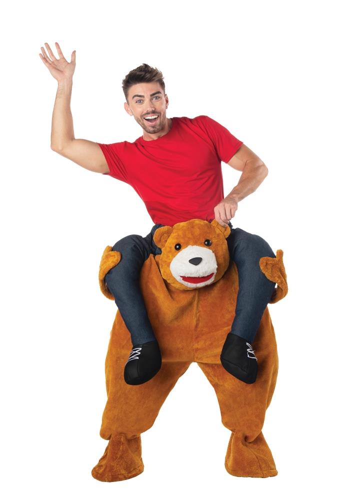 Carry Me Teddy Bear Piggyback Adult Costume - Discount Party Supplies