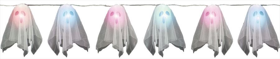 Light Up Ghost String Halloween Prop - Discount Party Supplies