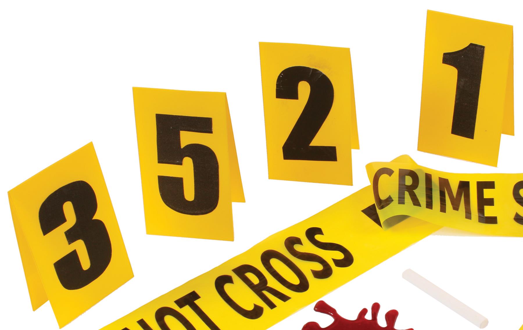 Crime Scene Kit With Blood Splat Props - Discount Party Supplies