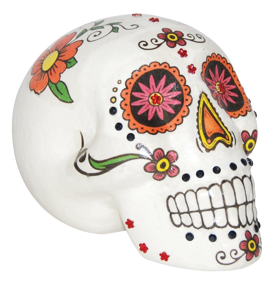 Sugar Skull Warm 7in Halloween Prop - Discount Party Supplies