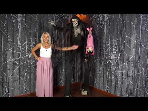 Towering Boogeyman With Kid Animated Halloween Prop | Discount Party ...