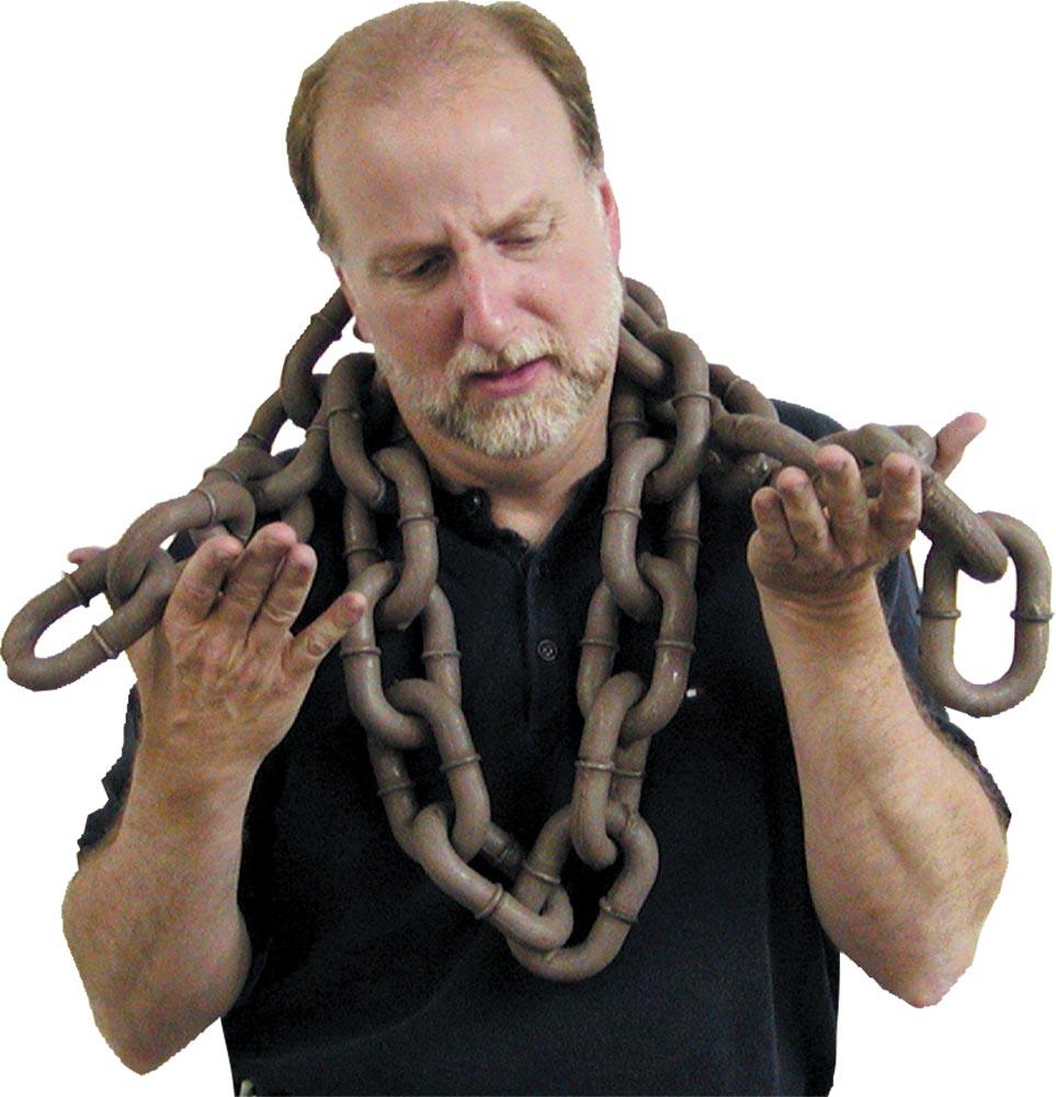 Large Brown Rust Look Chain Halloween Prop - Discount Party Supplies