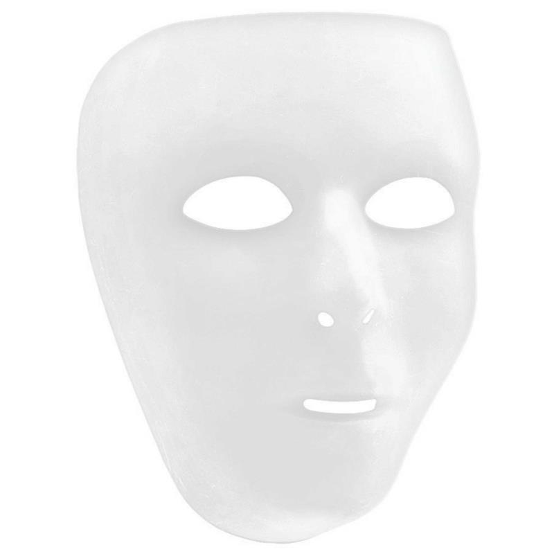 White Full Face Adult Mask - Discount Party Supplies