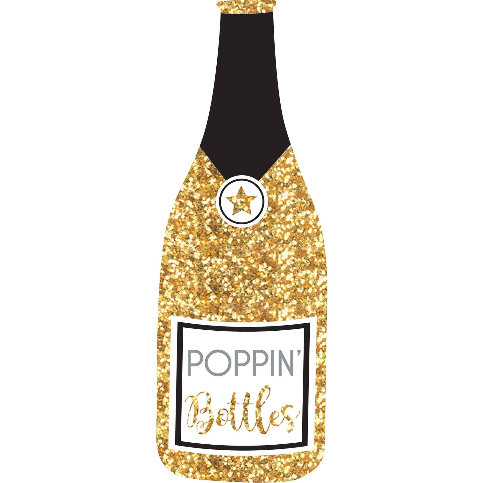 Bubbly Bottle Jumbo Glitter Photo Prop - Discount Party Supplies