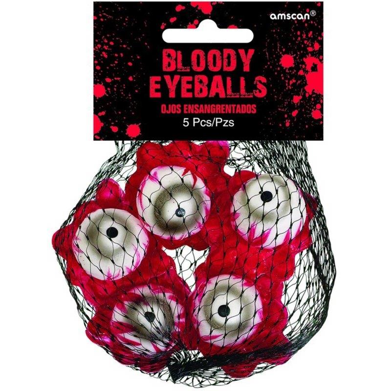 Asylum Plastic Bloody Eyeballs Halloween Props Pack of 5 - Discount ...