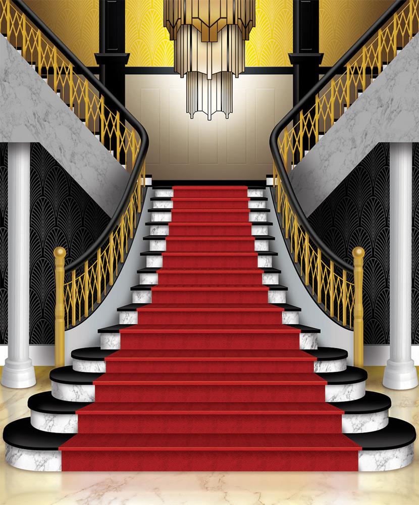 Grand Staircase Mural Photo Op Insta-Theme Decoration - Discount Party ...