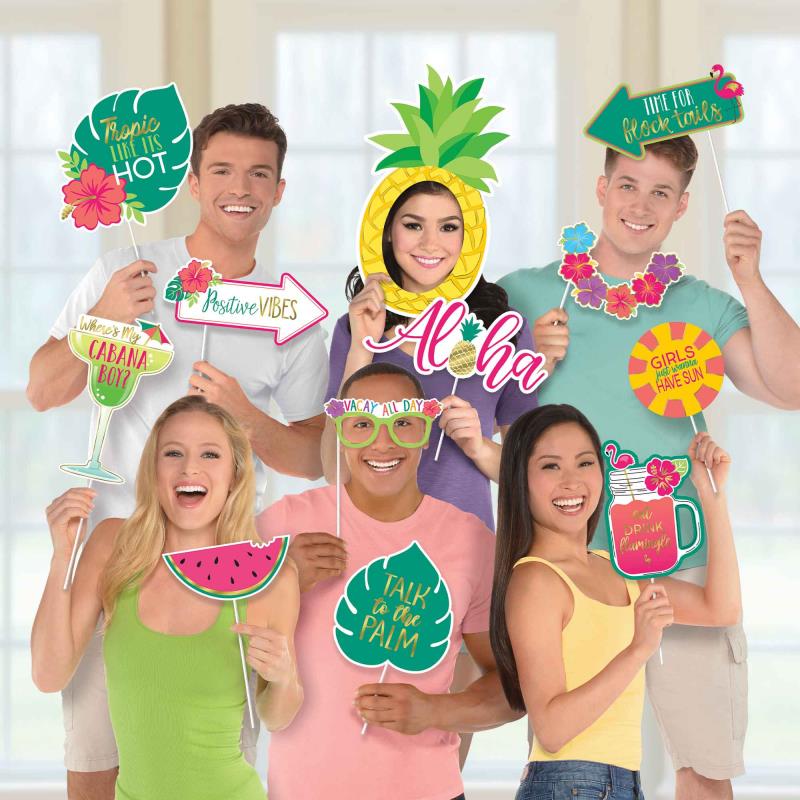 Aloha Luau Jumbo Photo Prop Kit - Discount Party Supplies