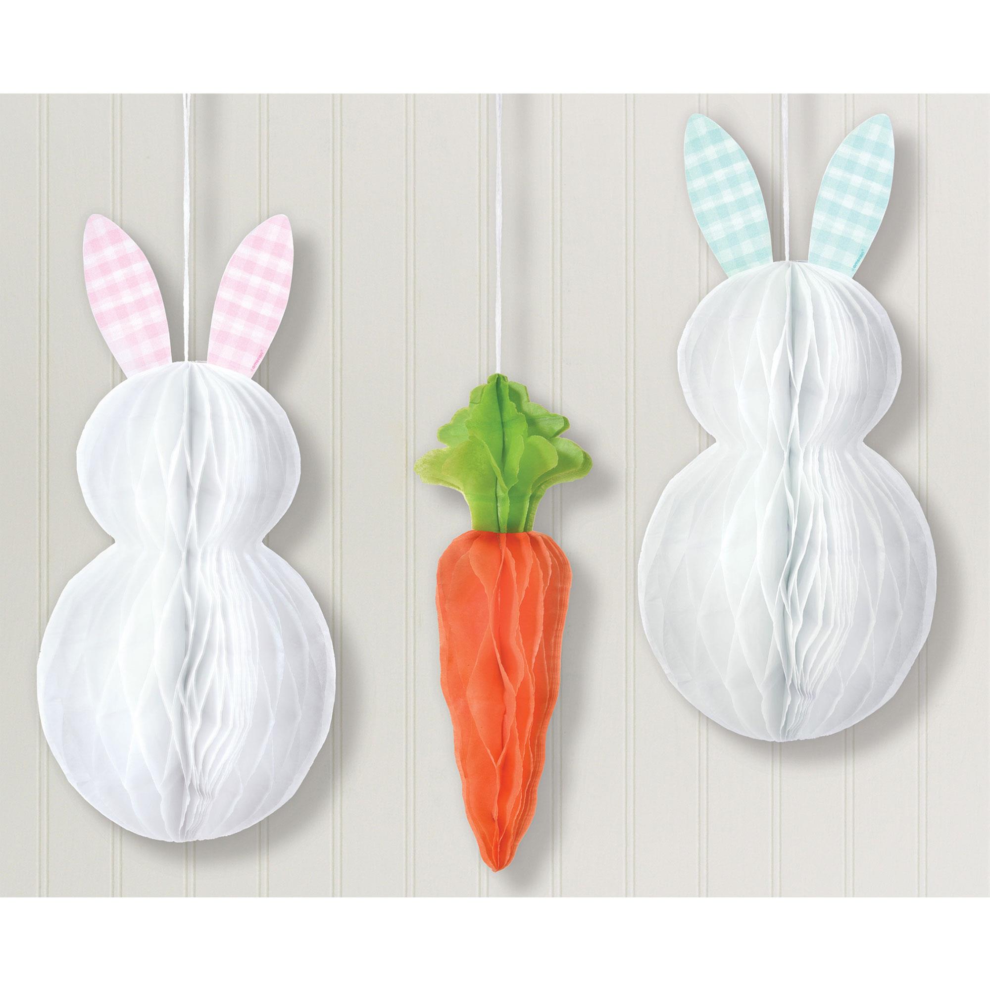Easter Honeycomb Hanging Decorations Pack of 3 - Discount Party Supplies
