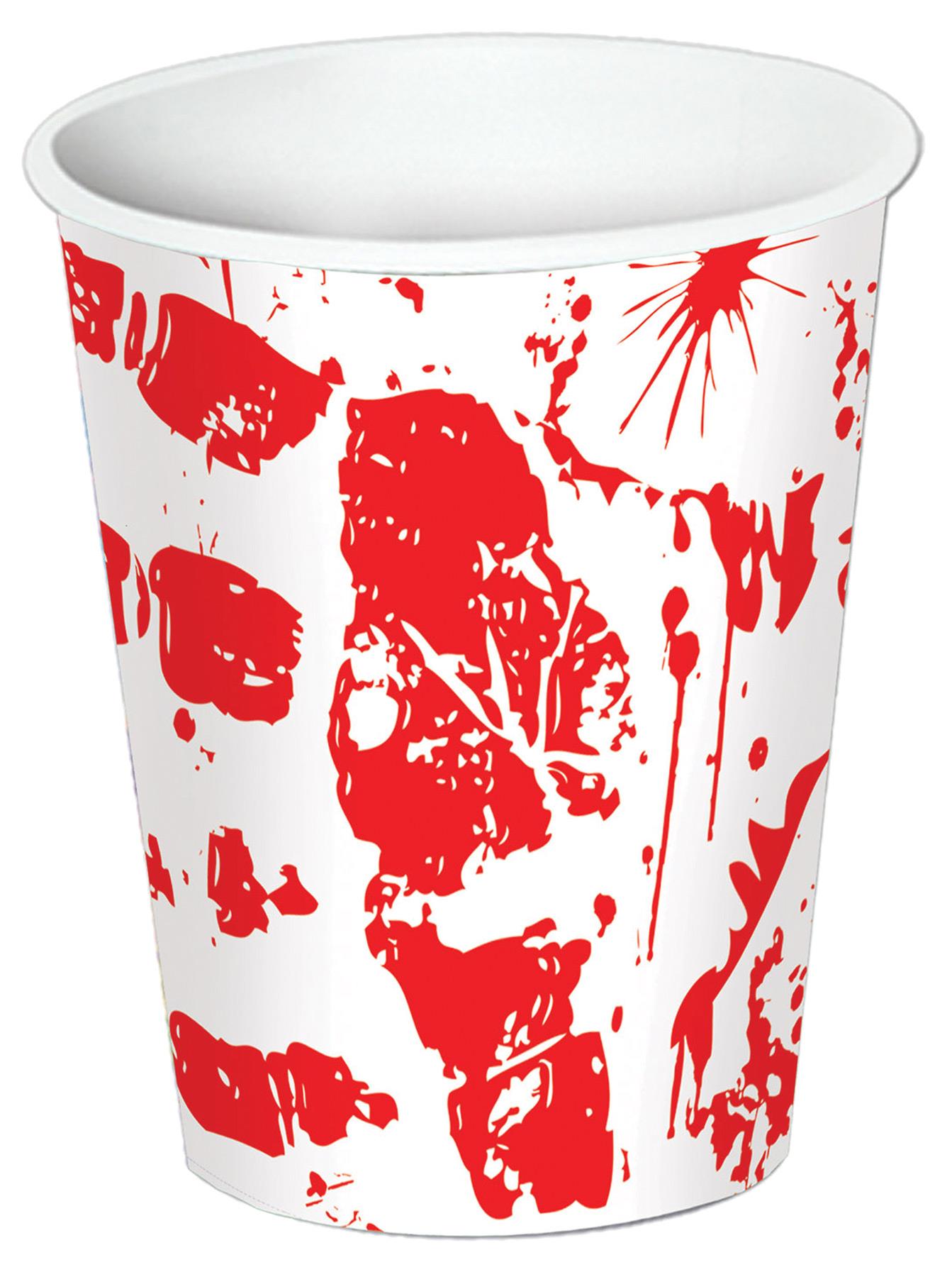 Bloody Handprints Cups Pack of 8 - Discount Party Supplies