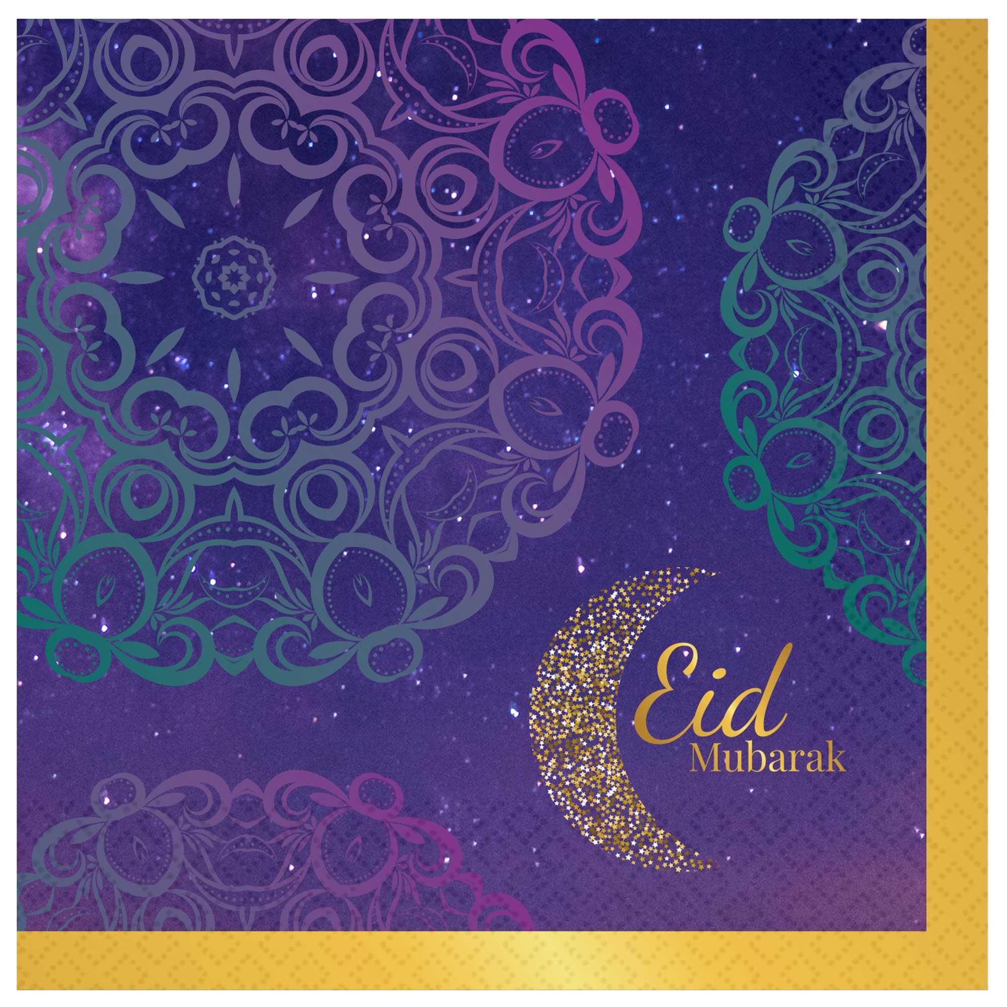Opulent Eid Lunch Napkins Pack of 16 - Discount Party Supplies