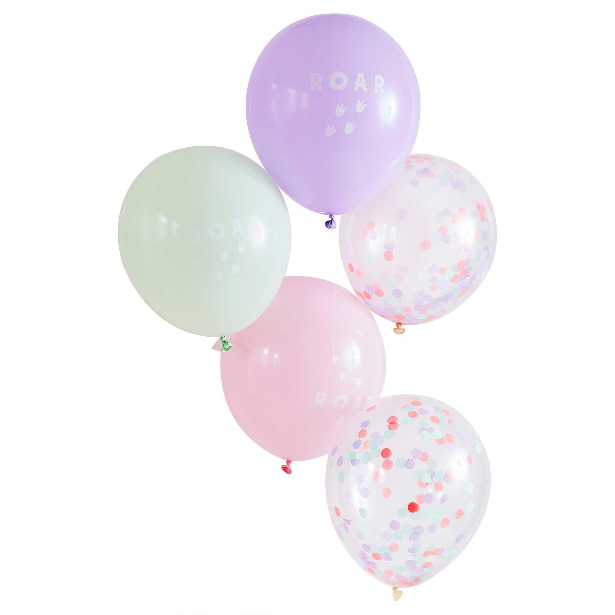 Dino Pink Balloon Bundle Pack of 5 - Discount Party Supplies