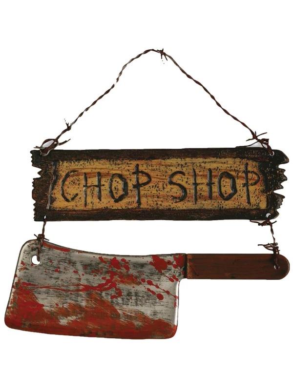 Chop Shop Sign Halloween Decoration - Discount Party Supplies