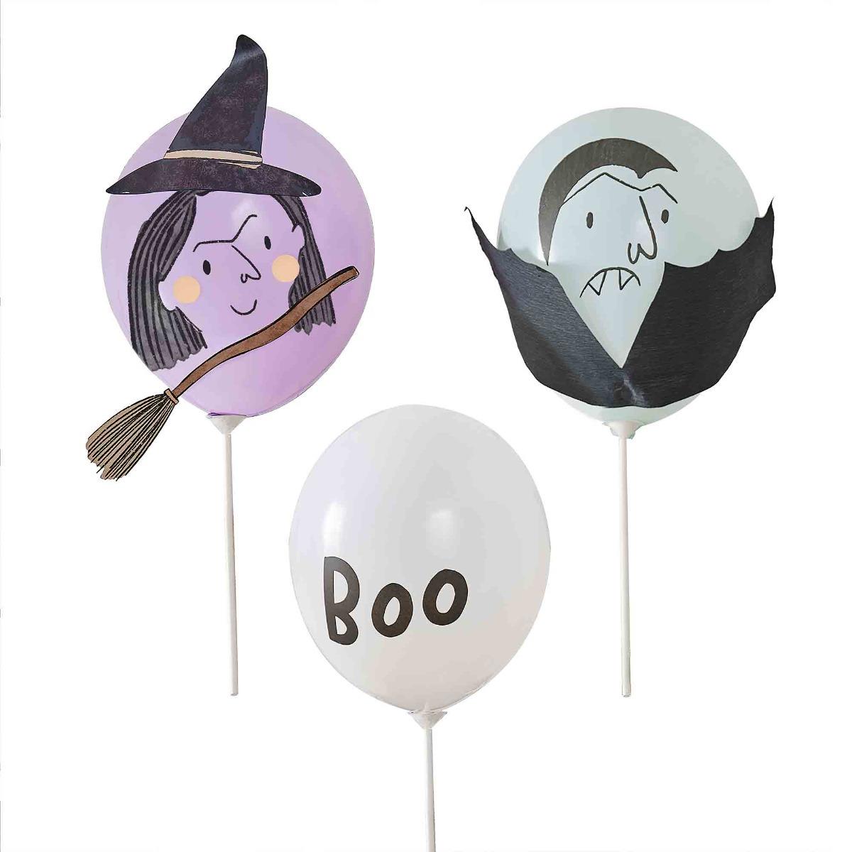 Boo Crew Vampire Witch Balloon Bundle - Discount Party Supplies