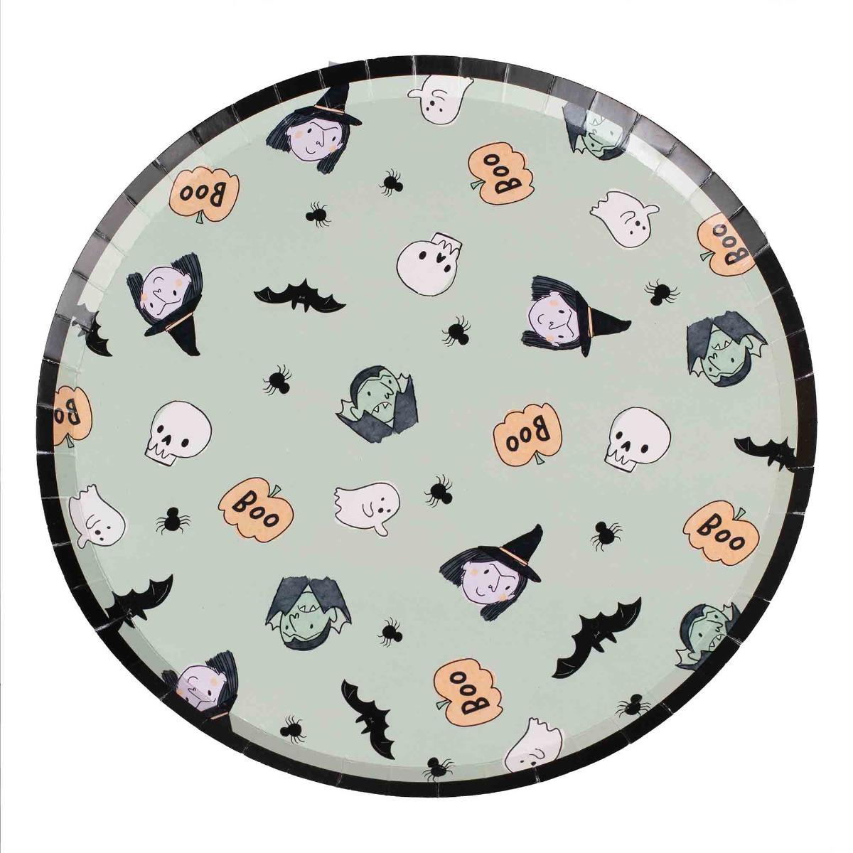 Boo Crew Vampire Witch Halloween Party Paper Plates Pack of 8 ...