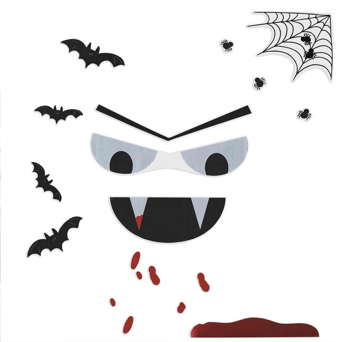 Boo Crew Halloween Vampire Door Decoration Stickers - Discount Party ...