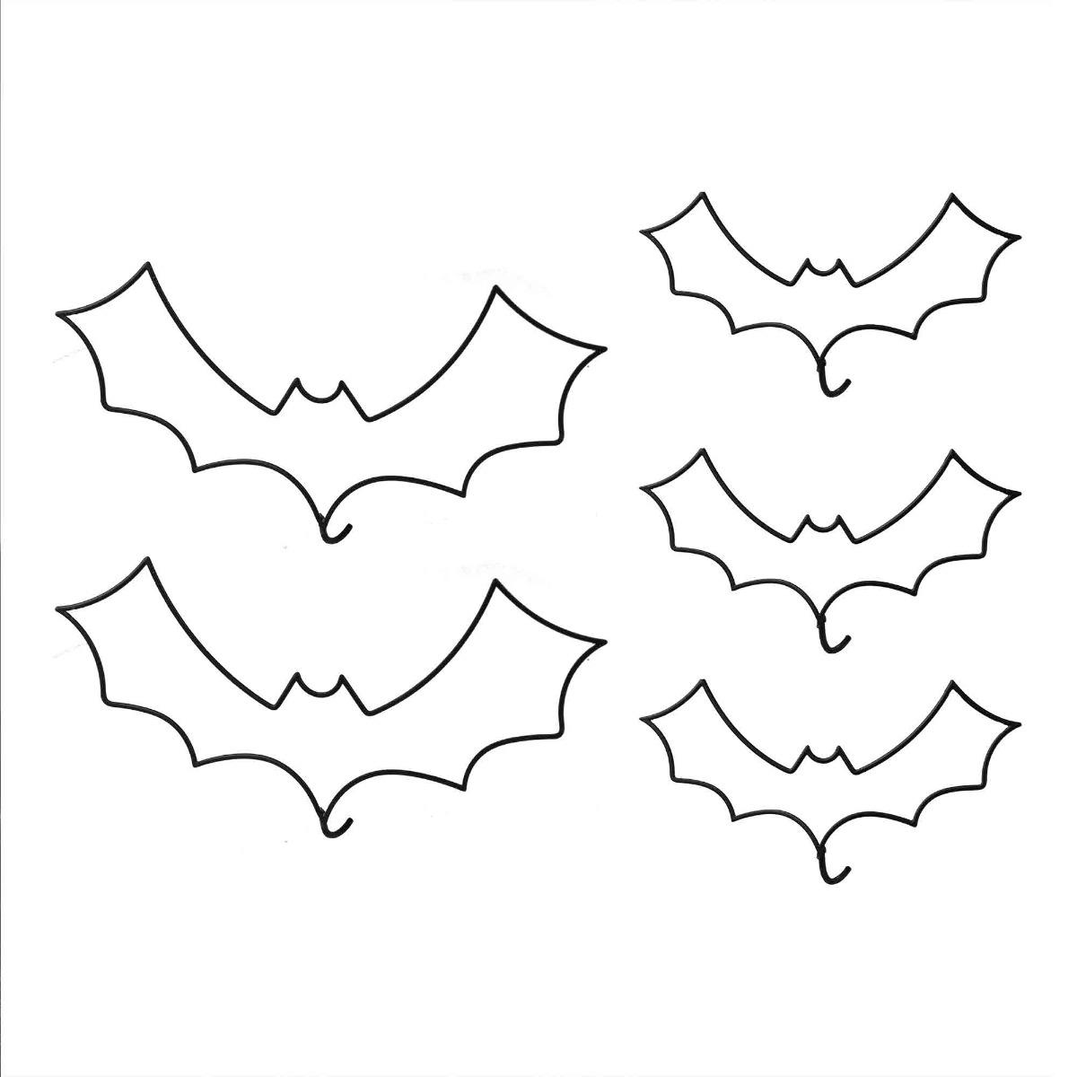 Deadly Soiree Halloween Black Wire Bat Cake Decorations Pack of 5 ...